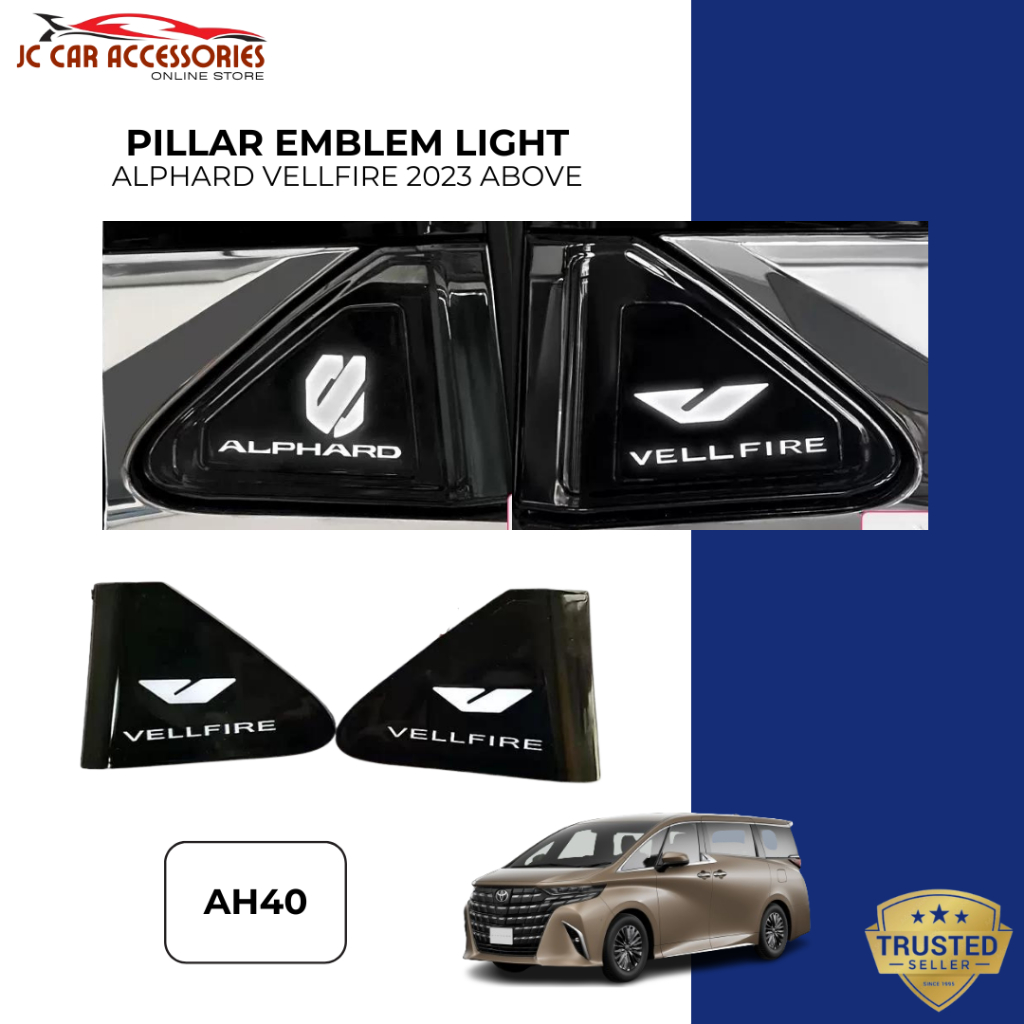 Toyota Alphard Vellfire AH40 Side Door Pillar Emblem Logo LED Light ...