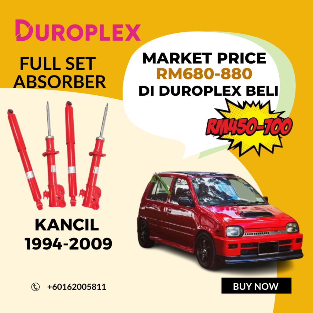 DUROPLEX Full Set Absorbers Perodua Kancil 1994-2009 (4 pieces) 1 Year ...