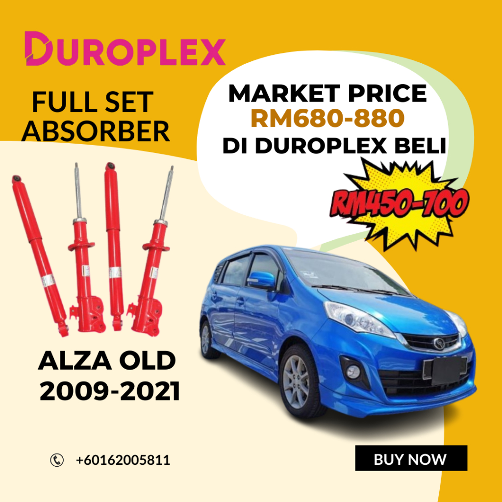 DUROPLEX Full Set Absorbers Perodua Alza 2009-2021 (4 pieces) 1 Year ...