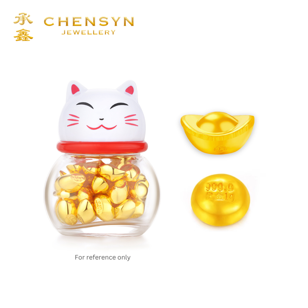 CHENSYN 999.9/24K Pure Gold Bean Ingot Emas 999 Gold Bean Pamp Bar 1g ...