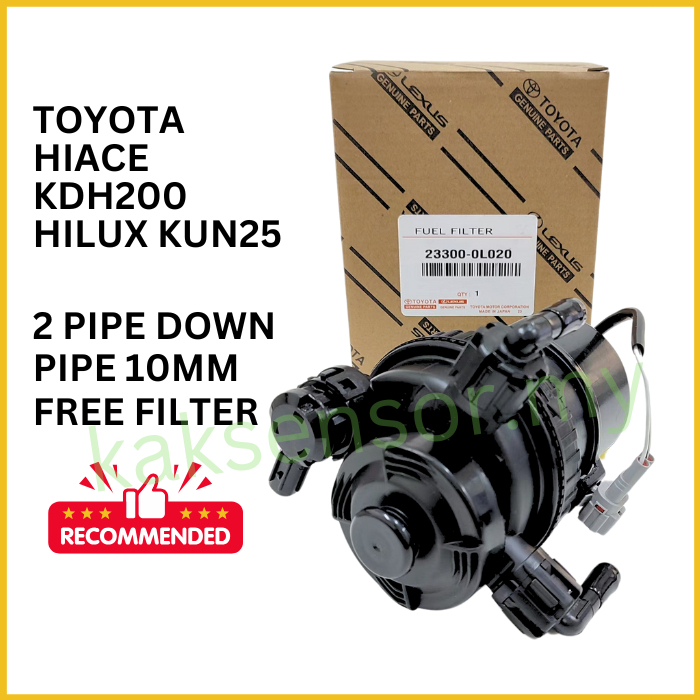 TOYOTA HIACE KDH200, KUN25 KUN26 (2 PIPE DOWN 10MM) FUEL FILTER ASSY ...