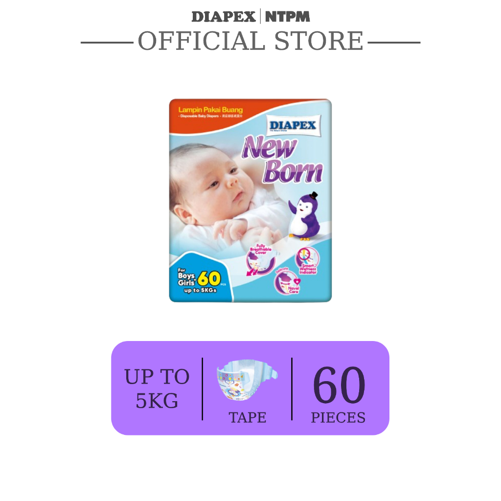 Diapex NEW BORN Baby (60's) | Shopee Malaysia