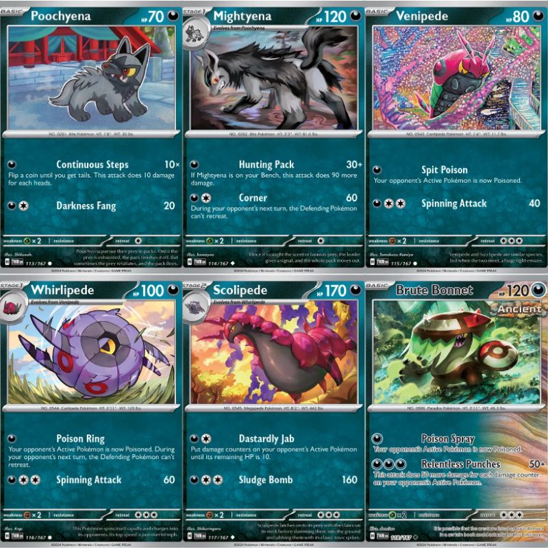 POKÉMON PTCG SV06: Twilight Masquerade Darkness C,UC Cards 113 114 115 ...