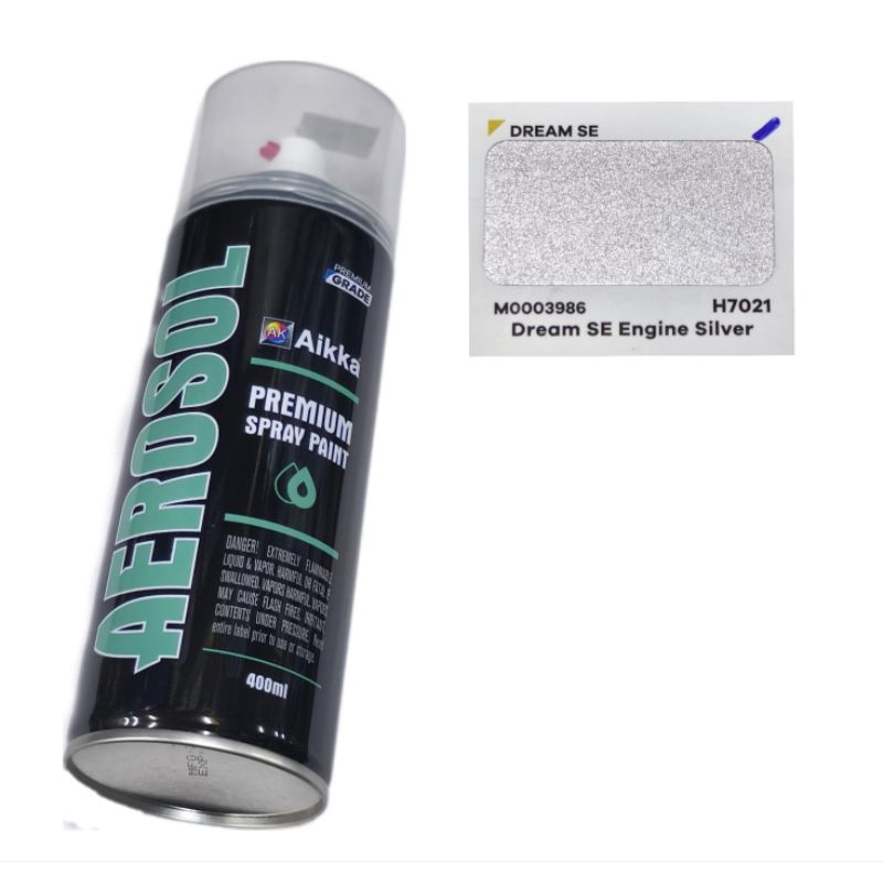 WARNA SILVER KULIT ENGINE EX5 DREAM H7021 JENAMA AIKKA MOTOR PAINT ...
