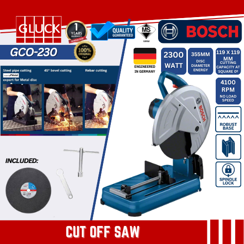 GCO 230 BOSCH MACHINE Cut Off Saw GCO230 (2300W) MESIN POTONG BESI 14 ...