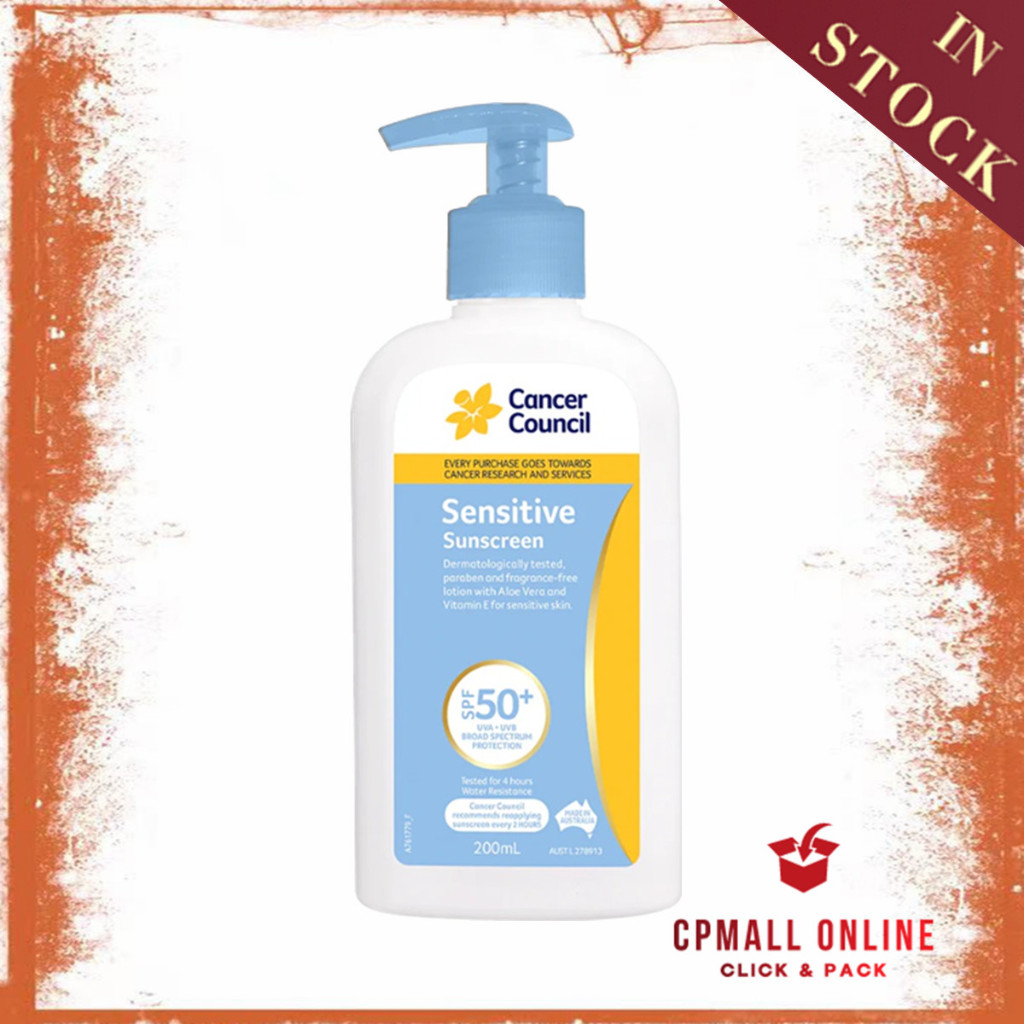[Expiry Date: 09/2027] Cancer Council 敏感肌肤防晒霜 SPF 50+ Sensitive ...