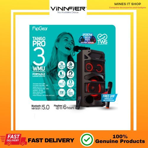 FlipGear by ViNNFiER Tango Pro 3 WMU Portable Trolley Speaker | Shopee ...