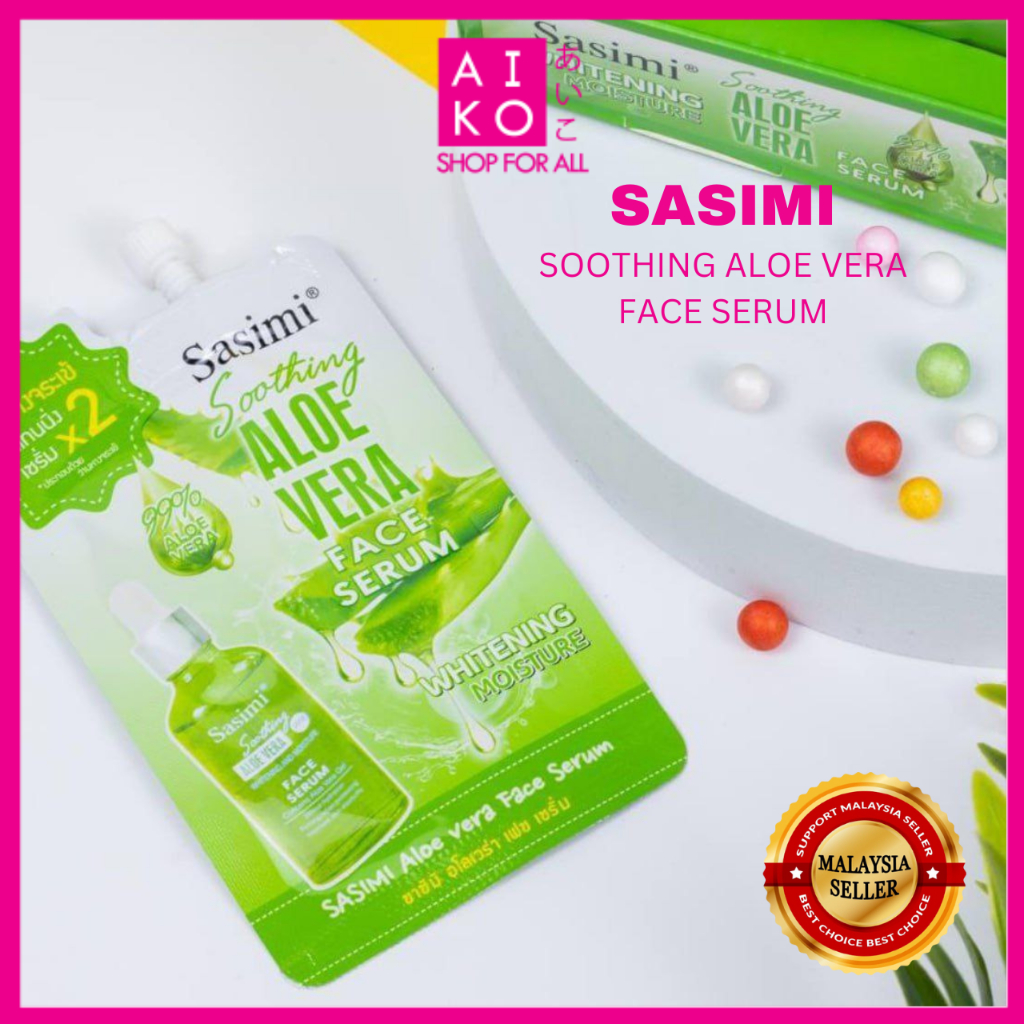 (AIKO)SASIMI SOOTHING ALOE VERA FACE SERUM 10ML (S-12121) | Shopee Malaysia