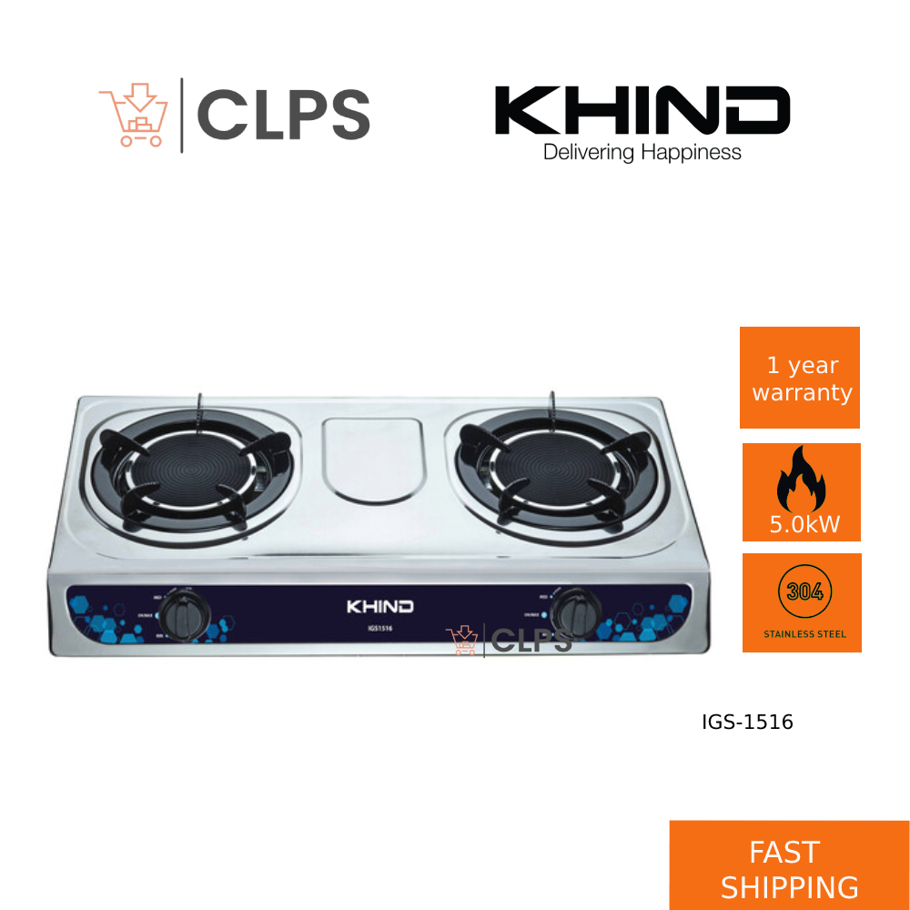 Khind Stainless steel Infrared Gas Cooker Gas Stove IGS1516 | Shopee ...