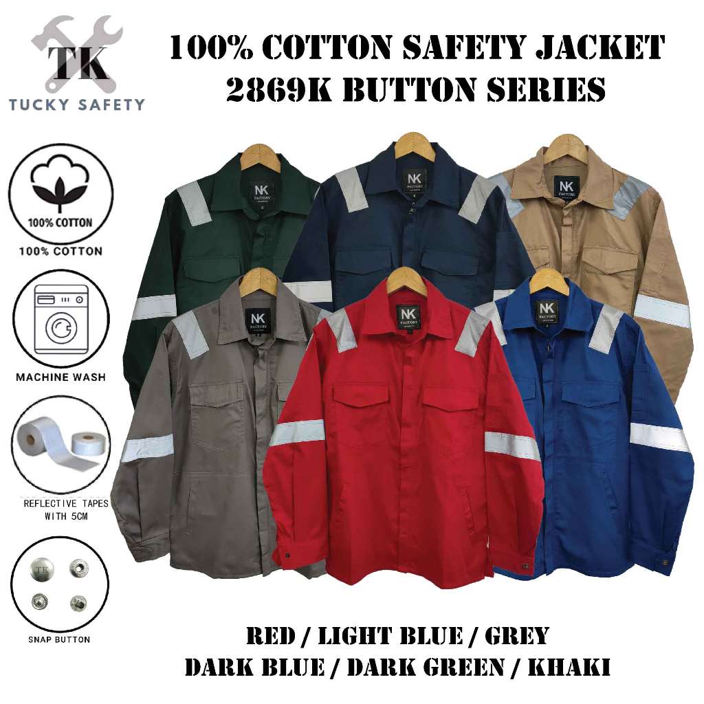 SIZE XS - 6XL PPE SAFETY JACKET / BAJU KERJA / CLOTHES 2869K SERIES ...