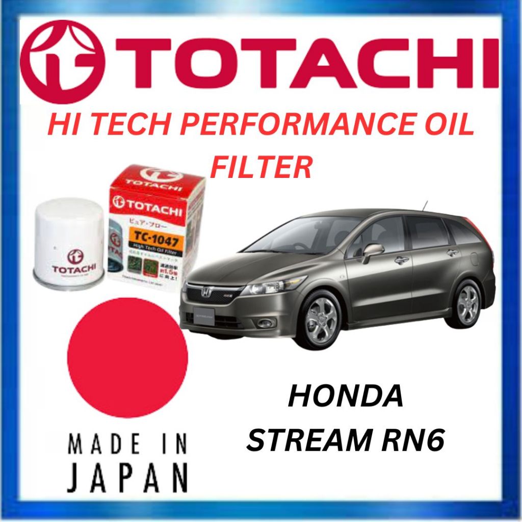 HONDA STREAM RN6/SMA - TOTACHI OIL FILTER HIGH TECH PERFORMANCE FILTER ...