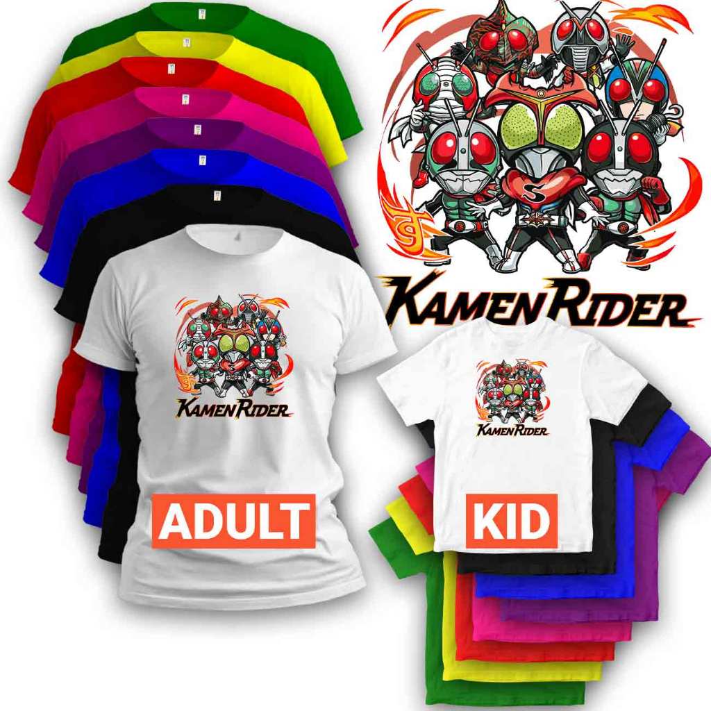Kamen Rider Superhero Tokusatsu Japanese Tshirt Boy Viral Unisex Baju ...