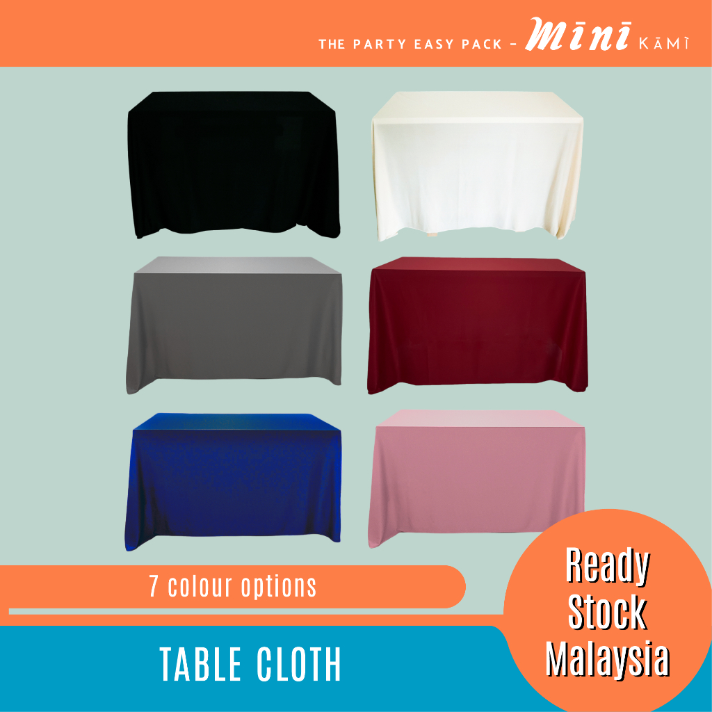 Table Cloth Plain Fabric Dessert Bar Reception Cover Birthday Wedding ...