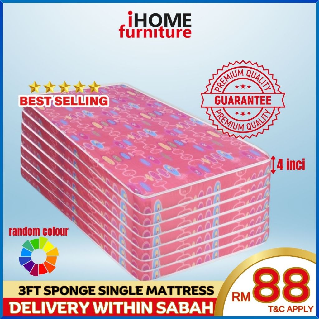 iHOME SABAH FURNITURE 🔥READY STOCK🔥 SPONGE Mattress Single SPONGE ...