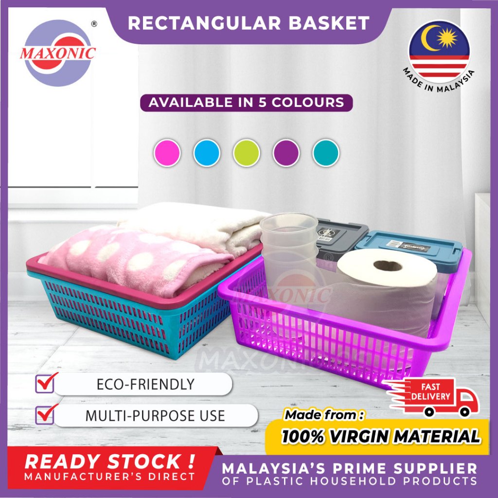 MAXONIC PLASTIC RECTANGULAR BASKET | PLASTIC TRAY | BAKUL PLASTIK ...