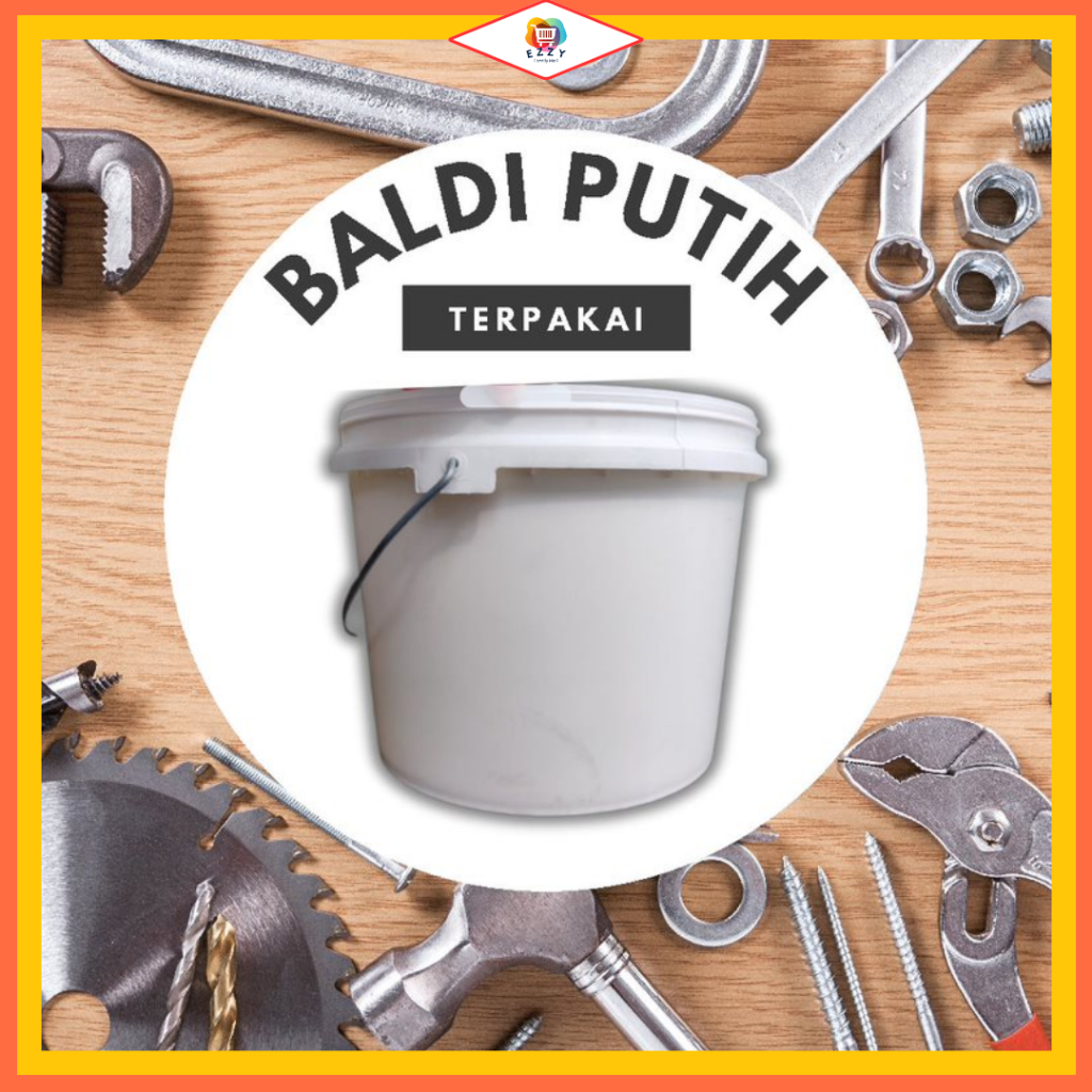 Timba Baldi Putih Terpakai 7L Boleh isi pelbagai barangan rumah tahan ...