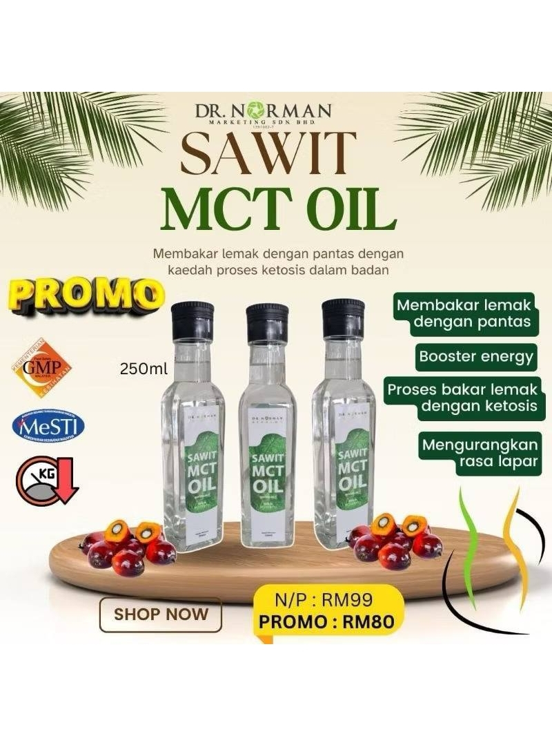 DR NORMAN MINYAK SAWIT MCT OIL 250ML | Shopee Malaysia