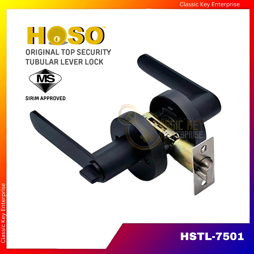 Hoso Tubular Lever Handle Door Lock Model HSTL-7501 SIRIM Approved ...