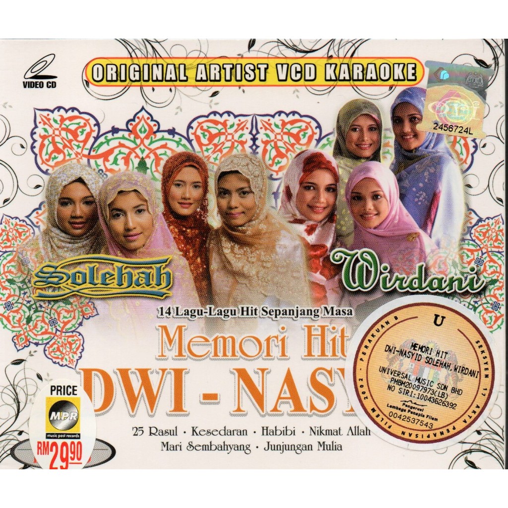 Memori Hit Dwi - Nasyid Solehah , Wirdani ( Original Artist VCD Karaoke ) | Shopee Malaysia