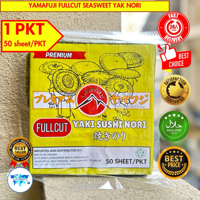 Yamafuji Yaki Nori Seaweed Fullcut 50 sheet/packet | Shopee Malaysia