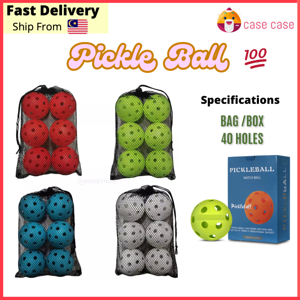 Pickleball Ball High Durable Indoor Outdoor Court 26 Holes 40 Holes ...