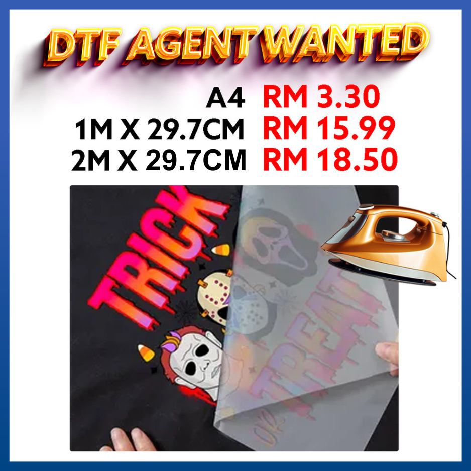 (FAST DELIVERY) DTF Custom printing dtf film printing Iron On Heat ...