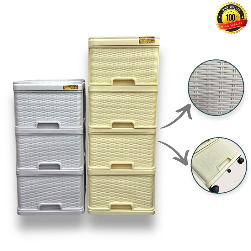 High Quality 3/4Tier Prattan Cabinet/ Plastic Drawer Storage Organizer ...