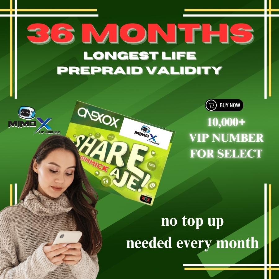 Onexox Simcard (Self Register) Xox Sim Card Prepaid 36 months Longest ...
