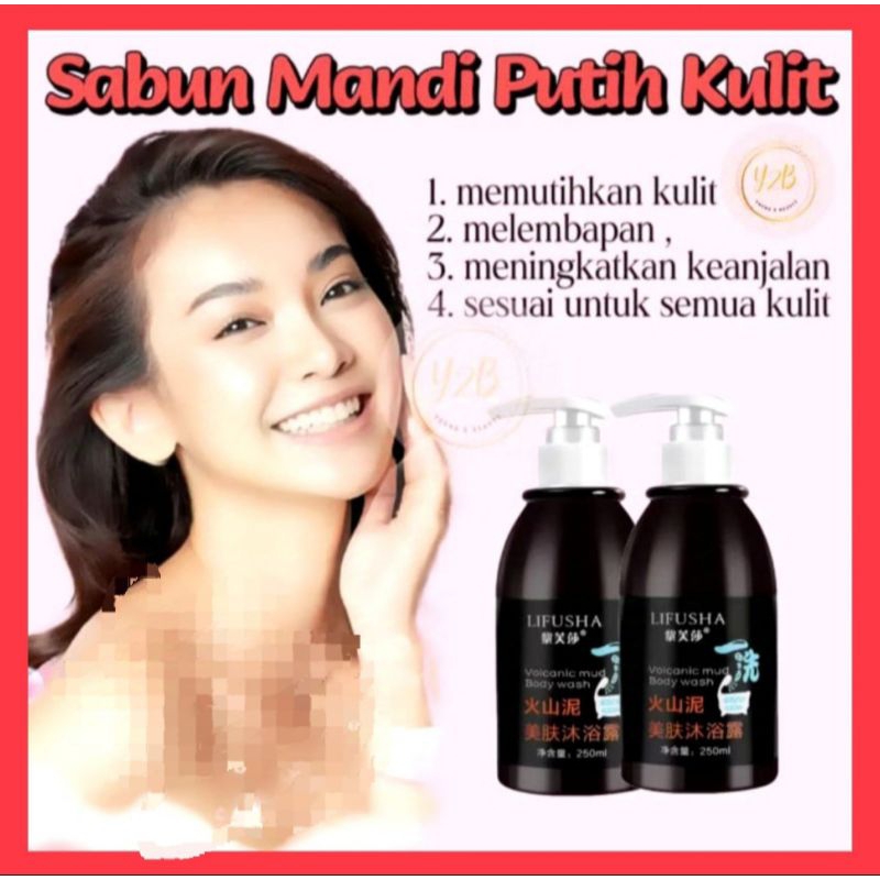 Lifusha volcanic mud body wash sabun mandi lumpur gunung berapi ...