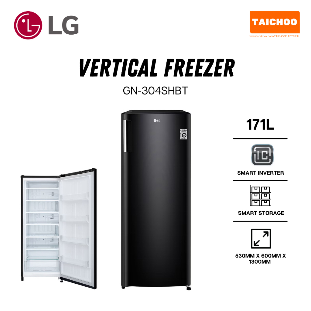 LG Vertical Freezer with Smart Inverter 171L GN-304SHBT | Shopee Malaysia
