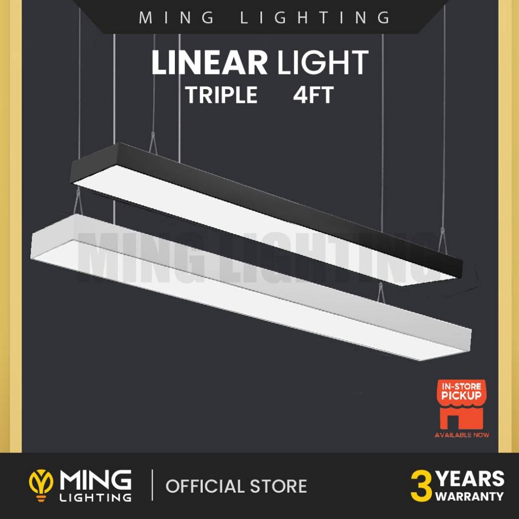 Linear Pendant Lamp Light LED Office Light T8 Casing Kalimantang 2FT 4FT Tube Ceiling Lighting ...