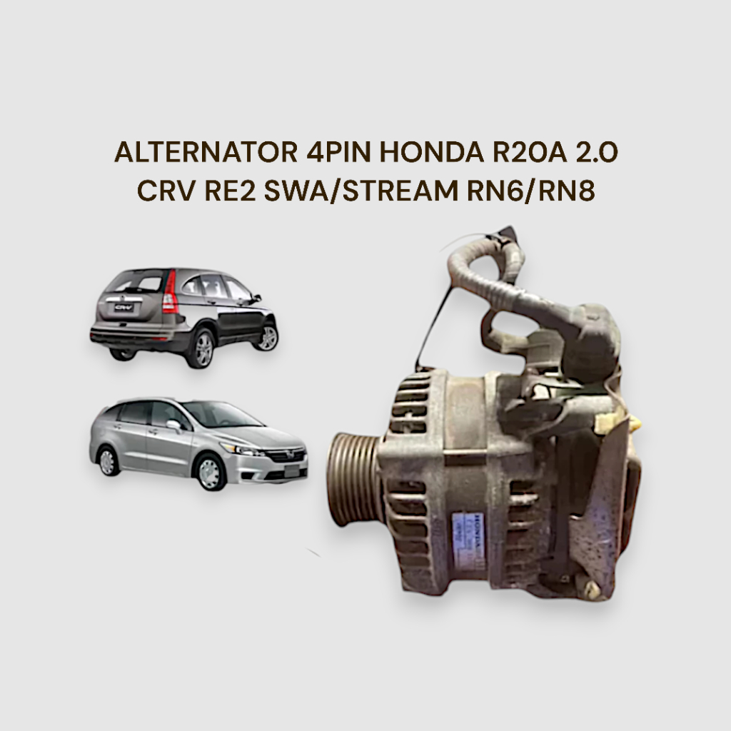ALTERNATOR 4PIN HONDA R20A 2.0 CRV RE2 SWA/STREAM RN6/RN8 | Shopee Malaysia