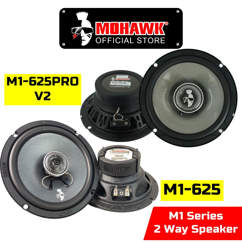 Mohawk M1-625 or M1-625PRO V2 2 Way Car Speaker M1 PRO Series 2 Way ...