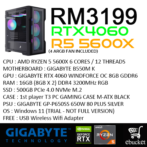 BUDGET GAMING PC PACKAGE / CUSTOM PC / RYZEN / INTEL / NVIDIA RTX GTX ...