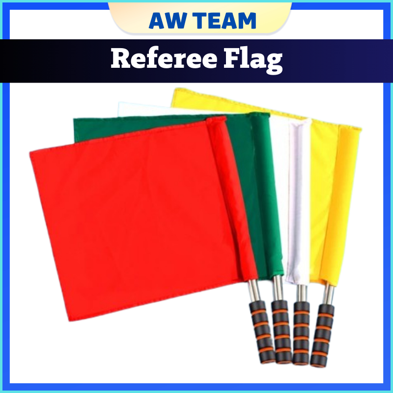 Track Referee Flag Soccer Linesman Flag With Cotton Sponge Grip Handle ...