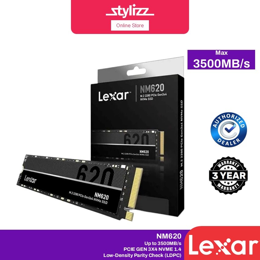 Lexar® NM620 M.2 2280 NVMe SSD PCIE GEN 3x4 Speed up to 3500MBps 2TB 1TB 512GB 256GB SOLID STATE ...