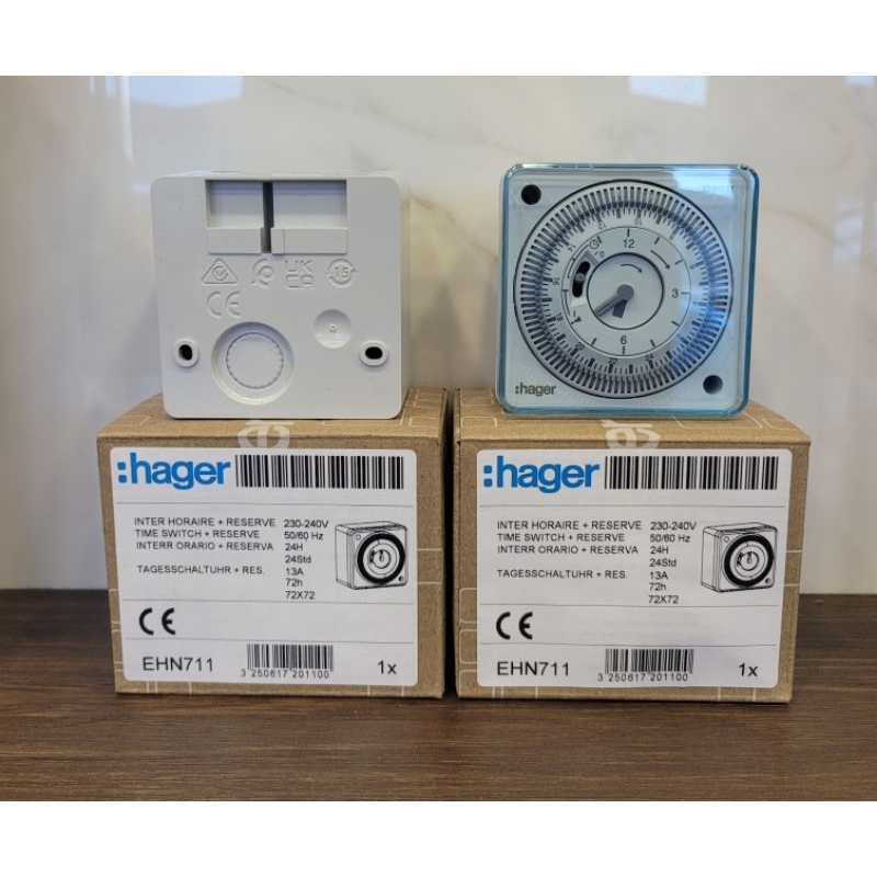 HAGER EHN711 24hour time switch timer (NEW MODEL) NO DIN RAIL MOUNT | Shopee Malaysia