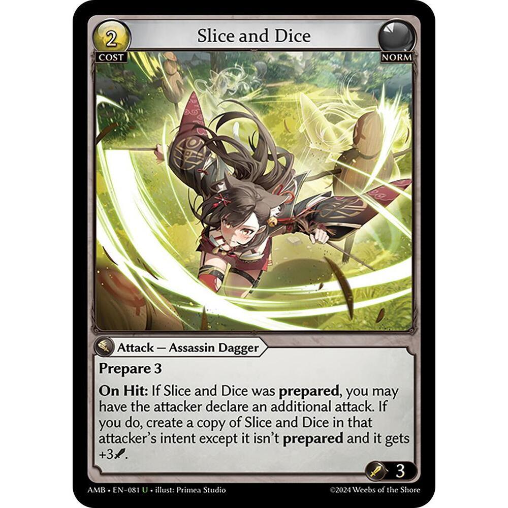 Grand Archive TCG Slice and Dice - Mortal Ambition (AMB1E) EN-081 U Non Foil | Shopee Malaysia