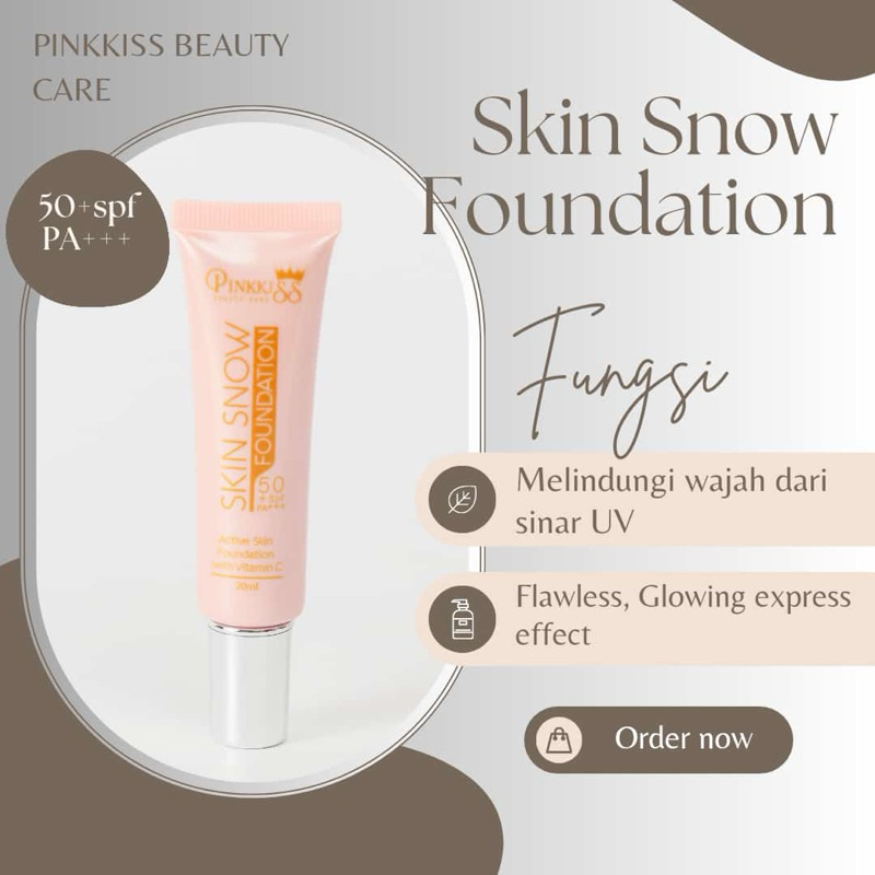 SKIN SNOW FOUNDATION BY PINKKISS 💯 ORIGINAL HQ | Shopee Malaysia