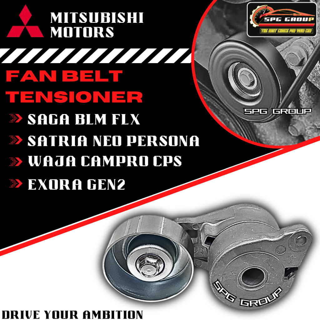 GENUINE MMC FAN BELT TENSIONER PROTON BLM FLX GEN2 PERSONA SATRIA NEO ...