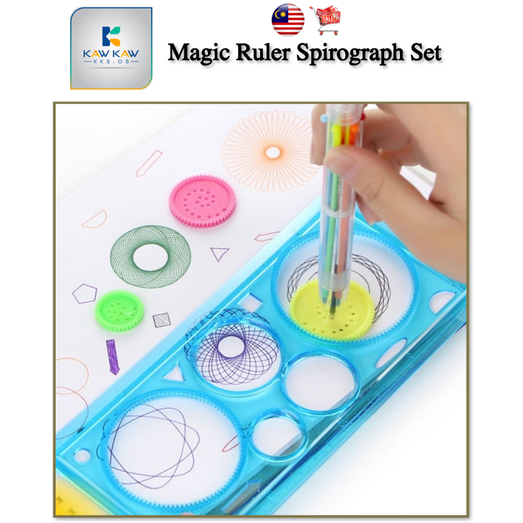 𝐊𝐊𝐒 𝐌𝐚𝐠𝐢𝐜 𝐑𝐮𝐥𝐞𝐫 𝐒𝐩𝐢𝐫𝐨𝐠𝐫𝐚𝐩𝐡 𝐒𝐞𝐭 🚚 Kids Creative Drawing Template Art Drafting Children ...