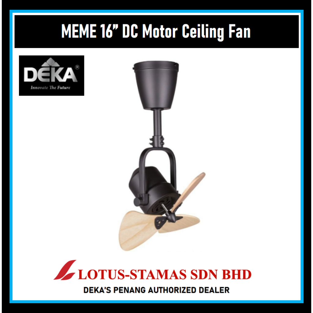 DEKA RECAVO MEME 16" DC MOTOR CEILING FAN WITH REMOTE CONTROL (PINEWOOD ...