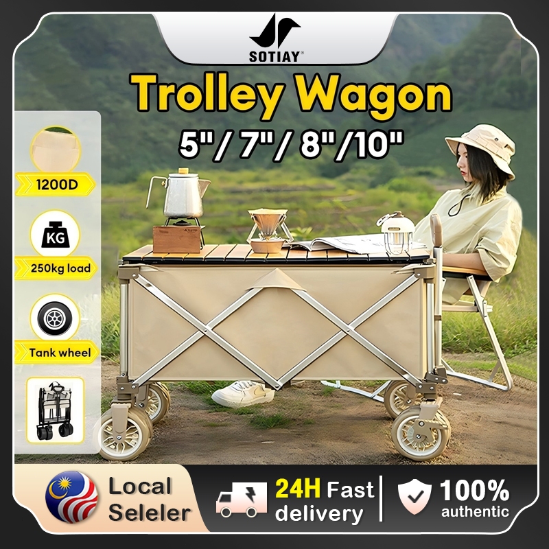 300L Outdoor Trolley Wagon Foldable Wagon Camping Wagon Tool Truck ...