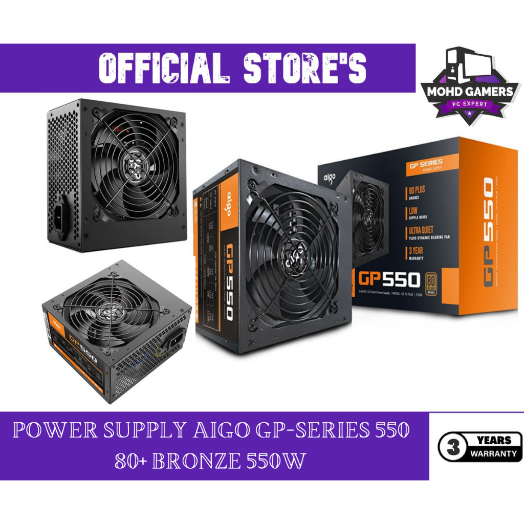 AIGO GP550 550W 80+ BRONZE ATX POWER SUPPLY | Shopee Malaysia