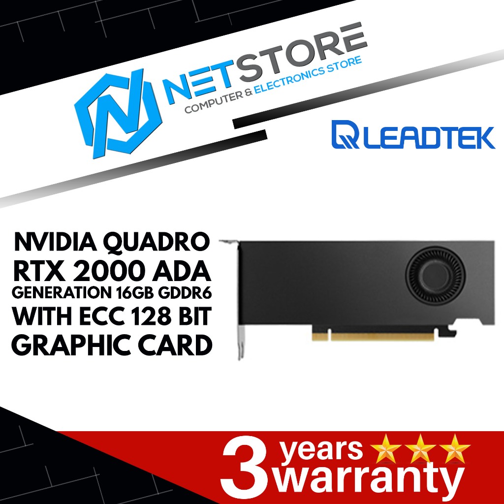 LEADTEK NVIDIA QUADRO RTX 2000 ADA GENERATION 16GB GDDR6 WITH ECC 128 ...