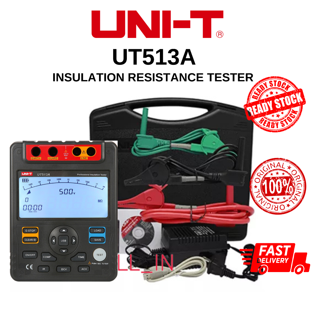 UNI-T UT513A INSULATION RESISTANCE TESTERS | Shopee Malaysia