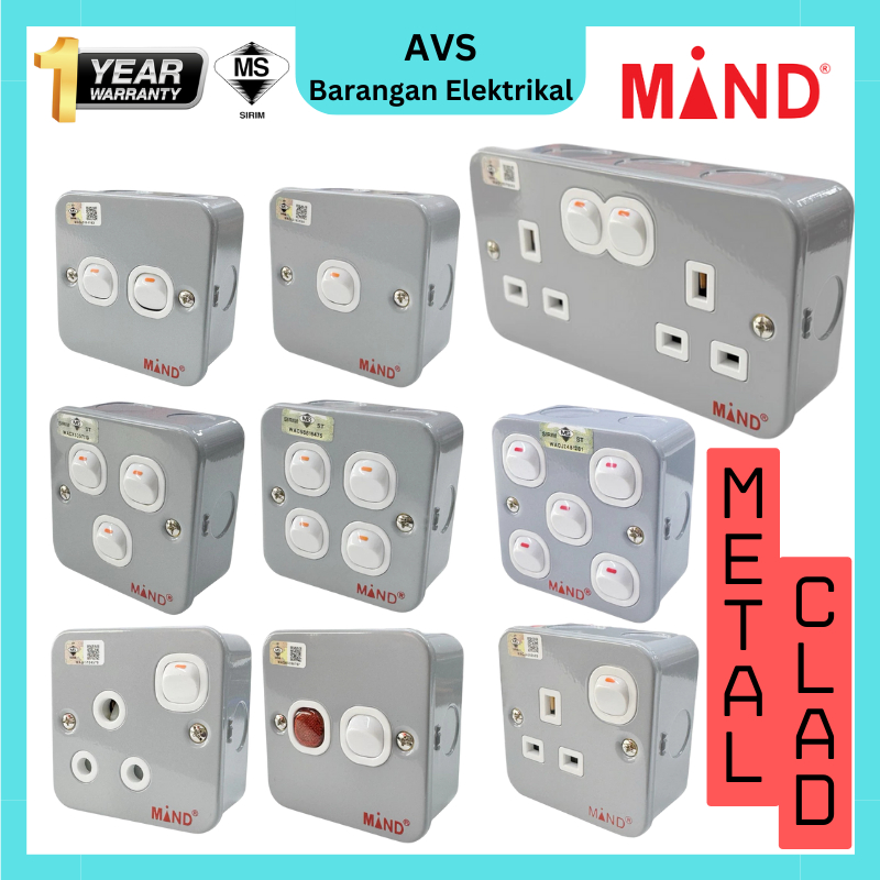 MIND METAL CLAD SWITCH SOCKET PLUG SOCKET LIGHT SWITCH WALL SWITCH WALL ...