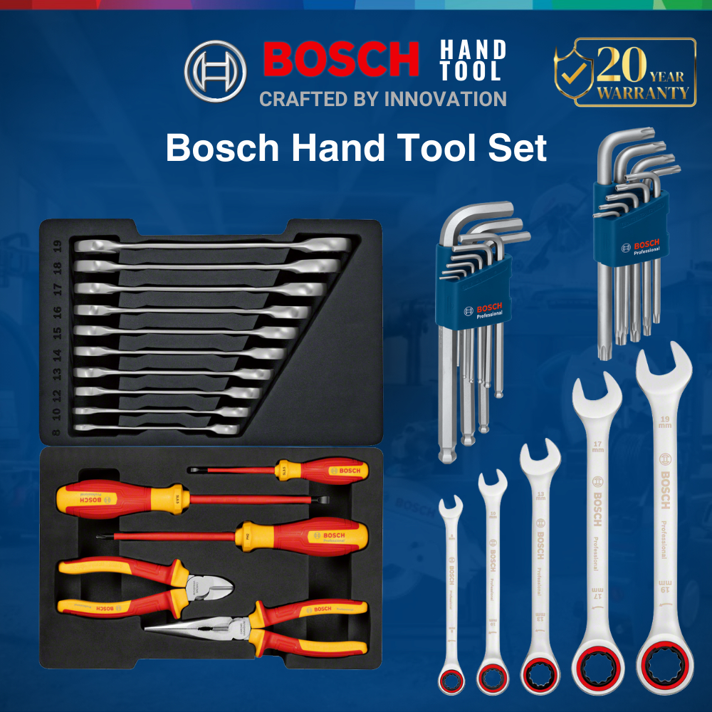 Bosch Exclusive Hand Tool Set, Spanner Set, Plier Set, Allenkey Set ...