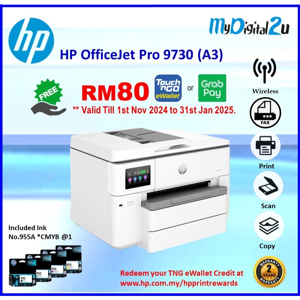 HP OfficeJet Pro 7740 or 9730 Wide Format All In One Printer | Shopee Malaysia