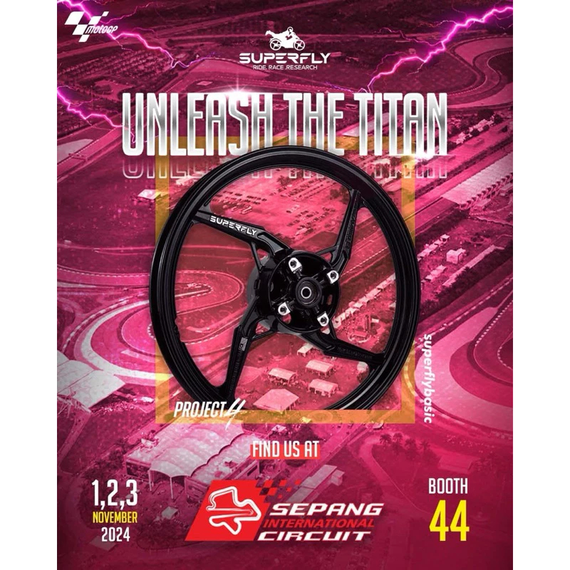 SUPERFLY PROJECT 4 BATANG RIM NEW MODEL 1.6/1.6x17 LC5S LCV8 Y15 Y16 ...